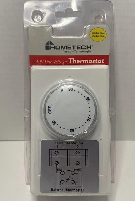HOMETECH THERMOSTAT 240V Line Voltage Double Pole $12.50 - PicClick CA