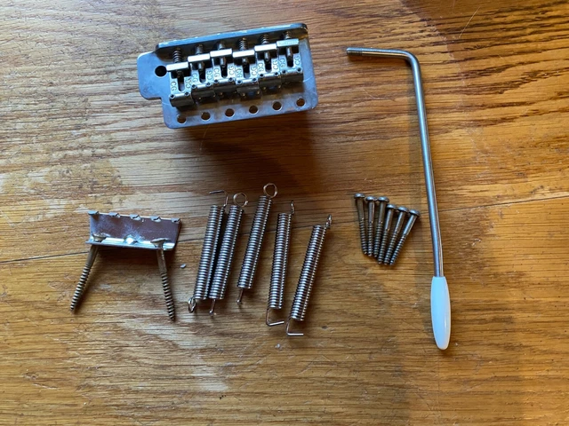 AGED CALLAHAM VINTAGE Stratocaster Bridge Narrow String Spacing £94.00 ...