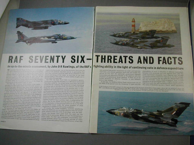 1976 ARTICLE ROYAL Air Force, planes profiles cutaways, photos info etc ...