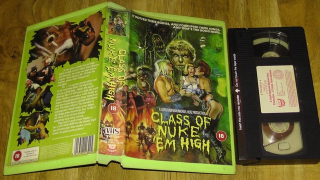 CLASS OF NUKE 'em High VHS Video Big Box Ex Rental Cert Virgin £29.99 ...