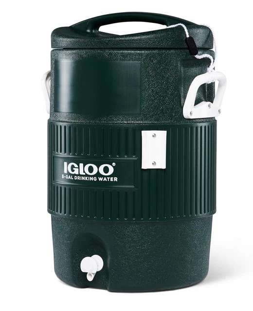 IGLOO 5 GALLON Water Drinks Cooler 400 Series Dispenser With Tap Green ...