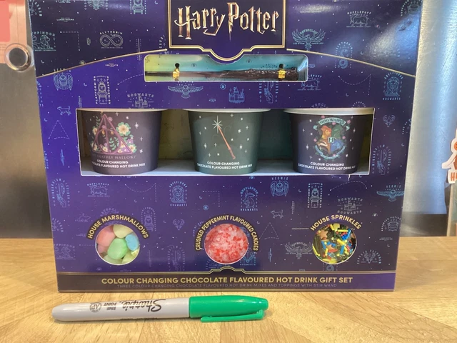 NEW HARRY POTTER Colour Changing Hot Chocolate Flavoured Drink Gift set ...
