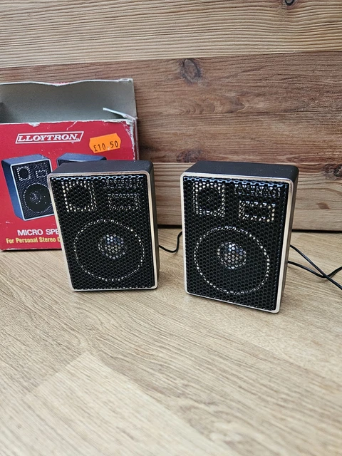 VINTAGE MICRO SPEAKER System For Stereo Cassette Player Radio Or ...
