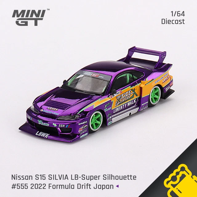 MINI GT 1:64 Nissan S15 SILVIA LB-Super Silhouette #555 2022 Japon EUR 19,44 - PicClick FR