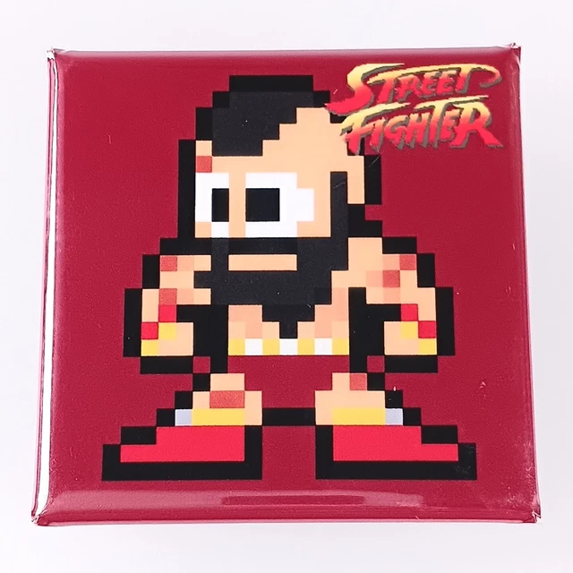 ZANGIEF STREET FIGHTER 8bit Pixel Art Can Badge Capcom From Japan F/S ...