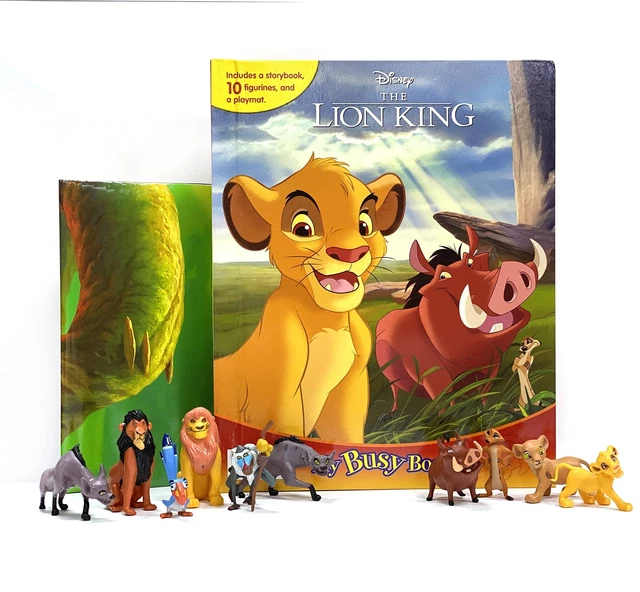 DISNEY LION KING My Busy Books - Storybook 10 figurines playmat £15.14 - PicClick UK