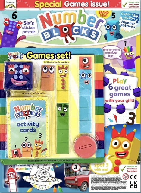 CBEEBIES NUMBERBLOCKS MAGAZINE Special Games Issue With Toys And Cards ...