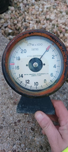 VINTAGE SMITHS ATRC/ ATA Mechanical Industrial Rev Counter PAT Nos ...