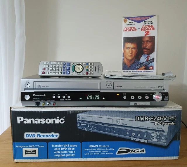 PANASONIC DMR-EZ45V DVD VCR/VHS Freeview Combi,Combo video Recorder ...