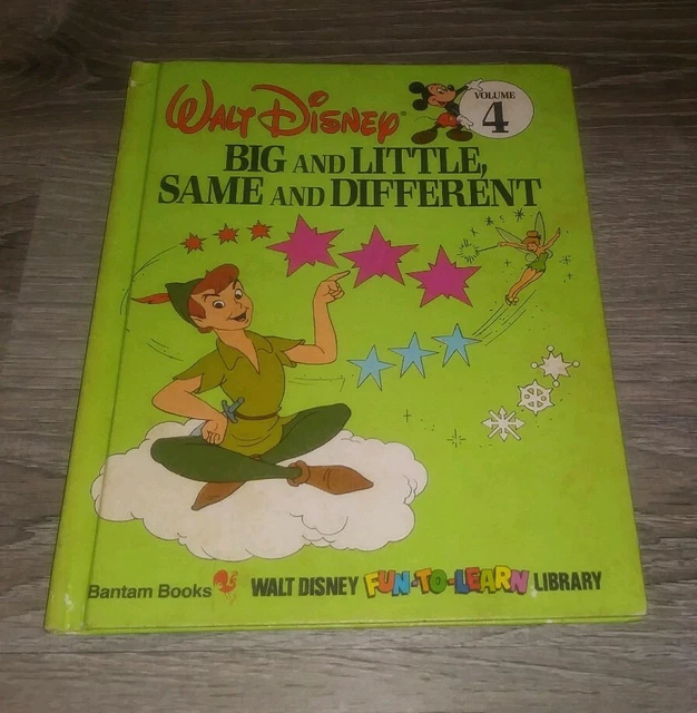 VTG WALT DISNEY BIG AND LITTLE, SAME AND DIFFERENT (Vol.4, 1983 HB ...