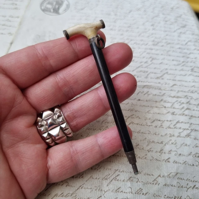 PORTE MINE CANNE Ancien Fin XIXè Rare Modèle CRAYON EUR 74,00 - PicClick FR