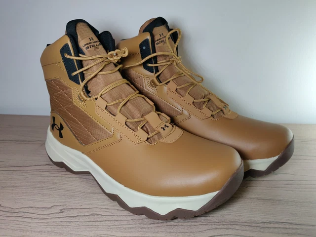UNDER ARMOUR UA Stellar G2 6" Brown Tan Hiking Tactical Boots Mens Size ...