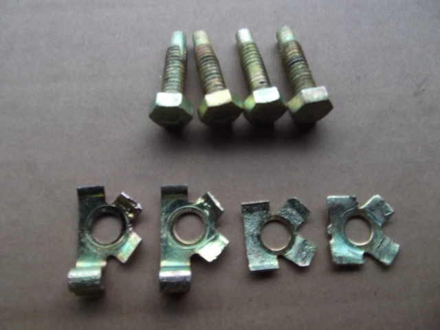 FORD ESCORT MK1/MK2 Steering Rack Mounting Bolts X 4 & Lock Tabs Re ...
