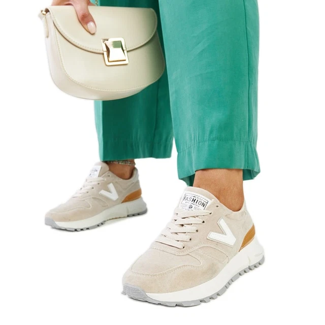 DEPORTIVAS BEIGE CON suela Olonio más gruesa. EUR 34,25 - PicClick FR