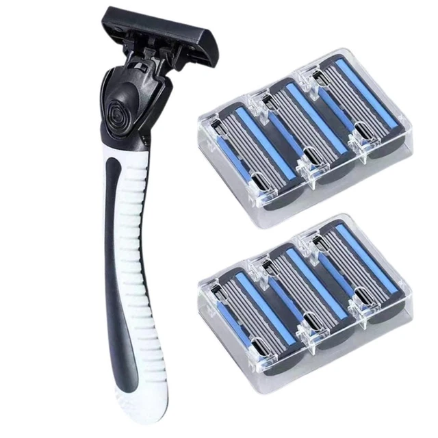 RAZOR MANUAL SHAVER Six Layers of Blades R and Eplacement Cutters Hea* EUR 3,52 - PicClick FR