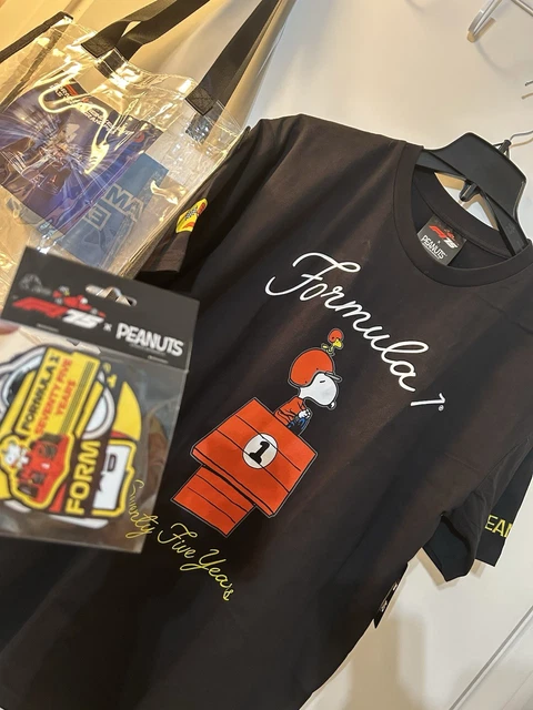SNOOPY FORMULA 1 x Peanuts 2025 75th Anniversary Shirt Men Sz XXL 2XL ...