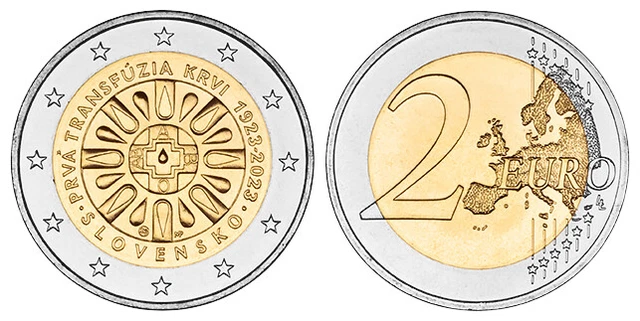SLOWAKEI 2 EURO 2023 Bluttransfusion, Erasmus Und Frühere Ausgaben Zur ...