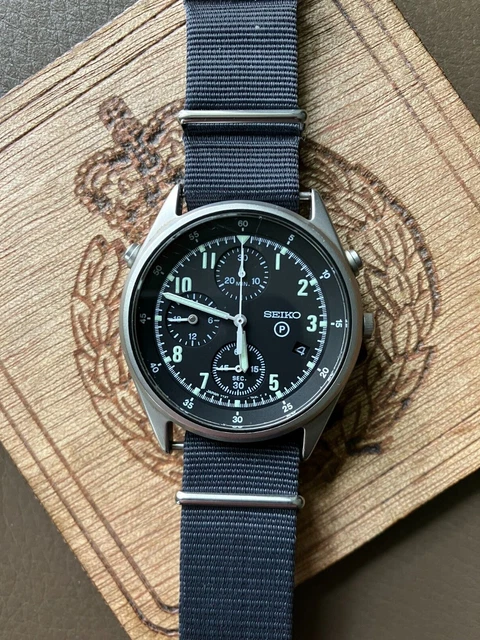 SEIKO GEN 2 Pilots Chronograph Watch 1993 Issued RAF/RN - Inc. Genuine ...