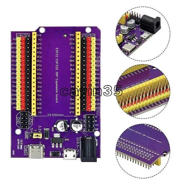 Esp32 38p Development Esp32 Devkitc 32 Esp Wroom 32 Expansion Board £2