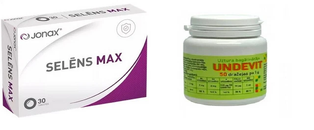 SELENIUM 30 TABS with Undevit Complex of Vitamin 50 dragees Food ...