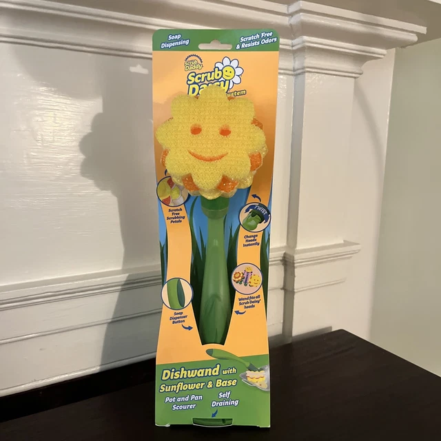 SCRUB DAISY DADDY Dishwand System With Base New Rare, Sunflower $43.00 ...