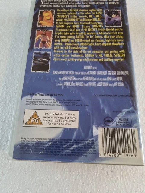 BATMAN AND MR Freeze: Sub Zero (VHS Video 1998) NEW Sealed Animation £5 ...