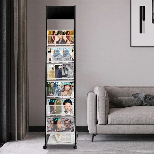 LITERATURE STAND BROCHURE Floor Rack Magazine Catalog Display Holder 6 ...