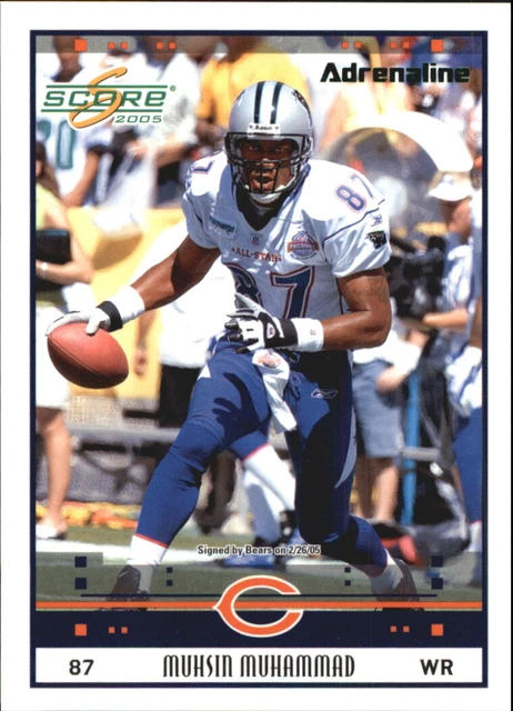 2005 SCORE ADRÉNALINE Chicago Bears Football Card #310 Muhsin Muhammad ...