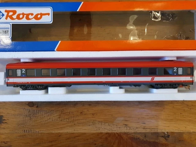ROCO 43060 PASSENGER Car Transalpine OBB 2nd Class HO B4hTL 7010 115-9 ...