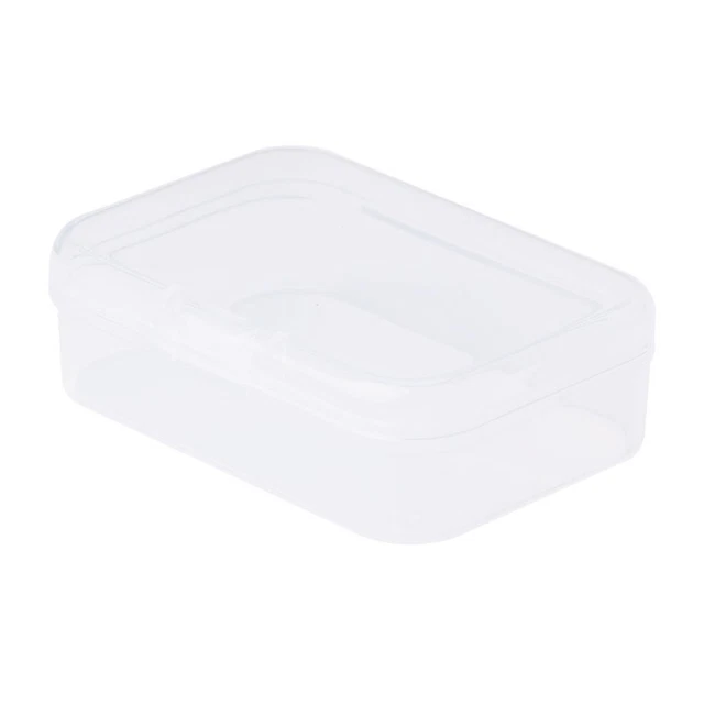RECTANGULAR PLASTIC CLEAR Transparent Storage Box Collection Container ...