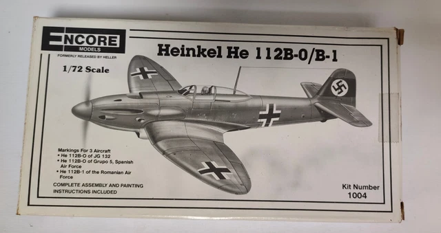 MODELLINO AEREO HEINKEL He 112B-0/B-1 Encore Scala 1/72 Anno 1993 EUR ...