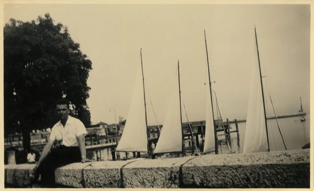 PHOTO ANCIENNE - Vintage Snapshot - Bateau Voilier Lac De Neuchâtel ... PHOTO ANCIENNE - Vintage Snapshot - Bateau Voilier Lac De Neuchâtel ...
