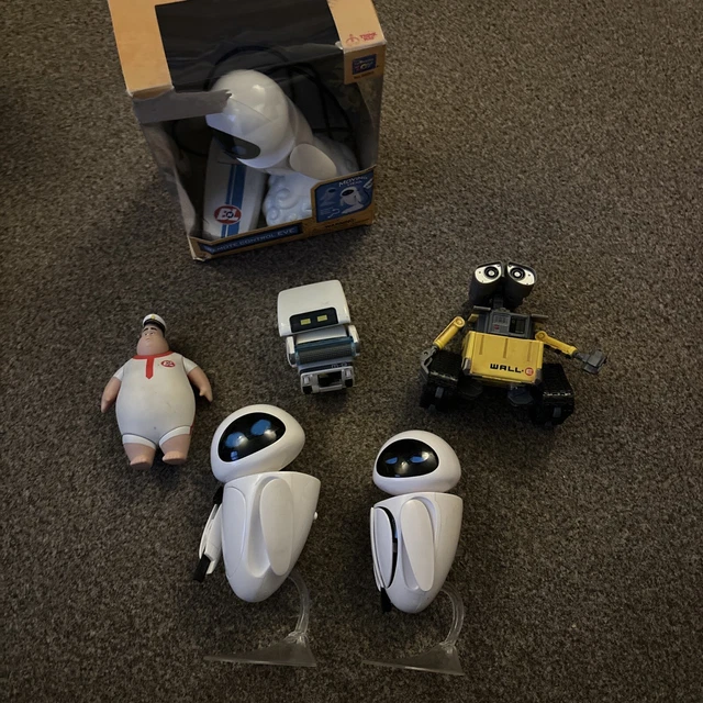 RARO PERSONAGGIO DISNEY Pixar Wall-E più robot telecomando Eve di ...