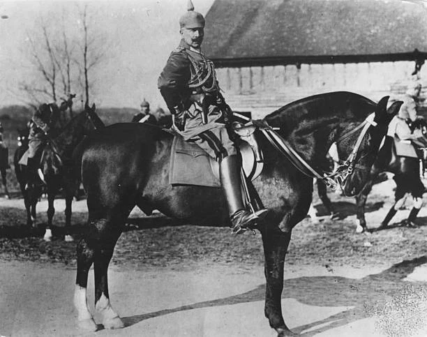 KAISER WILHELM II Pictured On Horseback On The Battlefield 1900 OLD ...