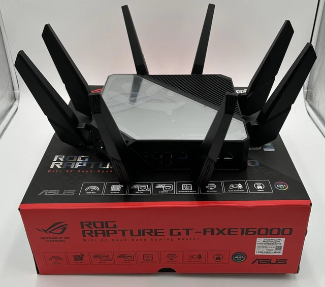 ASUS ROG RAPTURE GT-AXE16000 Quad-Band Wi-Fi 6E Gaming Router $349.99 ...