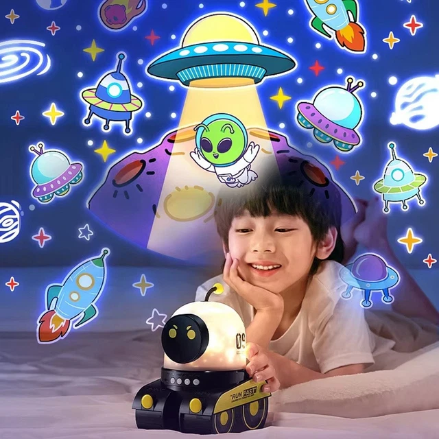 STAR PROJECTOR NIGHT Light for Kids,Cartoon Robot Car Projection Lamp ...