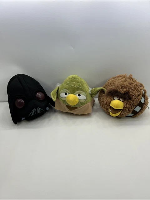 ANGRY BIRDS STAR Wars Chewbacca, Yoda & Darth Vader Plush Toy Big Size ...