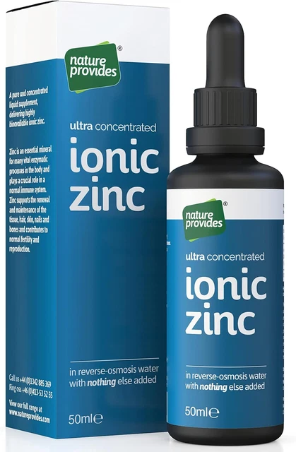 IONIC ZINC SULPHATE Liquid Ultra Pure & Concentrated 50ml, Immune ...