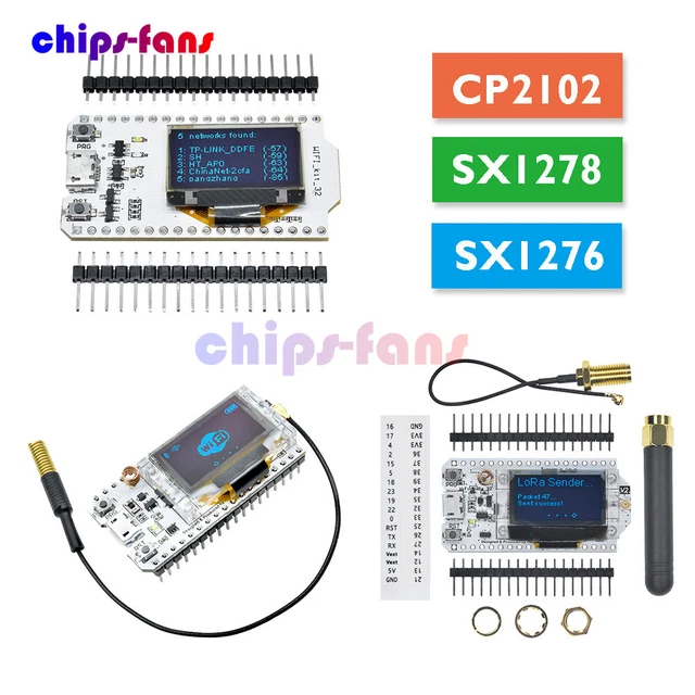 CP2102 LORA ESP32 SX1276/SX1278 0.96 inch OLED WIFI Bluetooth Module ...
