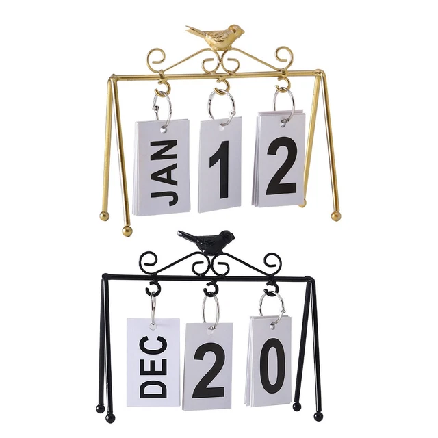 DESK CALENDAR, PERPETUAL Flip Calendar With Large Display, Daily ...