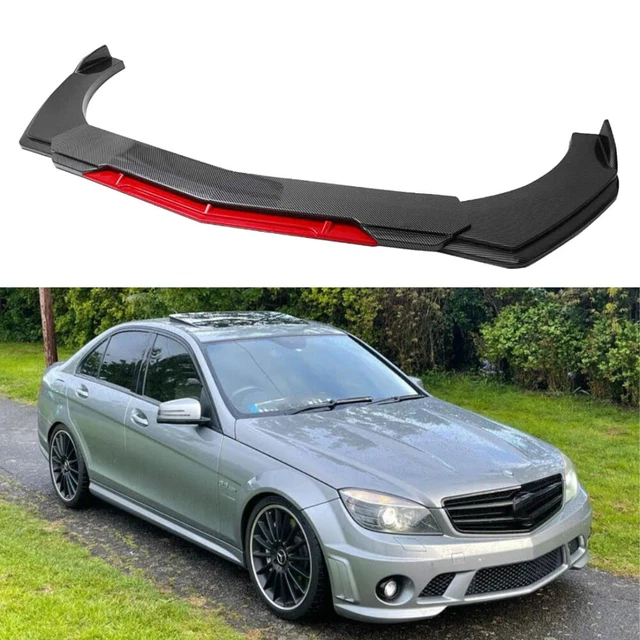 FRONT BUMPER SPLITTER Spoiler Lip Kits Carbon Fiber Style For Benz W204 ...