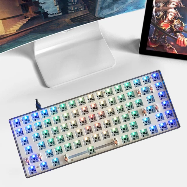 84 KEYS NKRO RGB DIY Wired Mechanical Keyboard Kits for Desktop (Black ...
