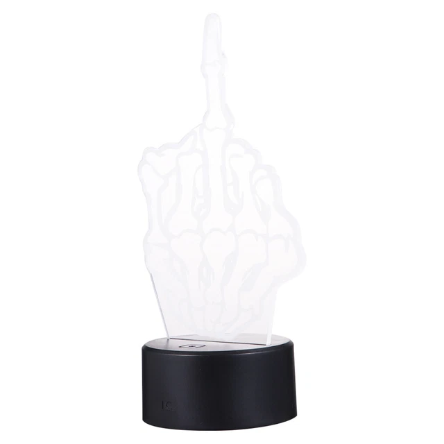 VERTICAL MIDDLE FINGER 3D Lamp Halloween Night Light Visual £14.99 ...