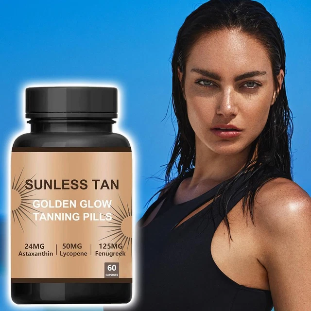 TANNING VITAMIN CAPSULES-SUNLESS Tan-Golden Glow Tanning Pills - 3Pack ...