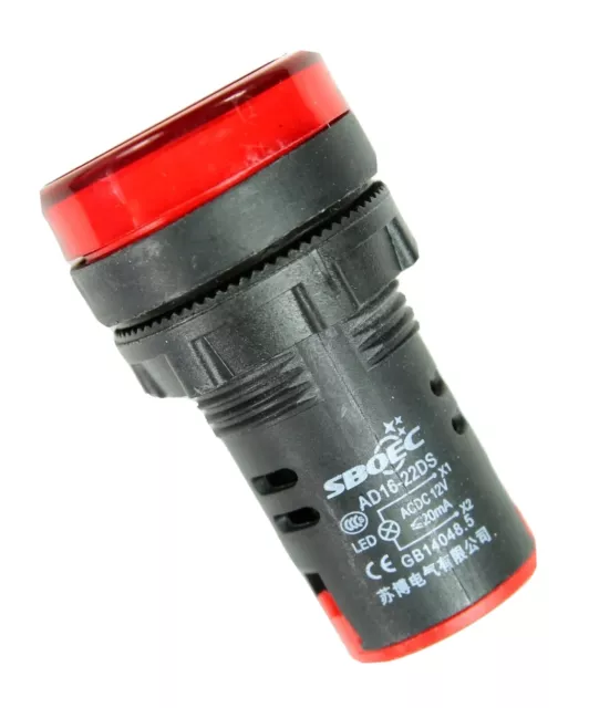 7X RED LED Indicator Lamp Signal Light 12V DC 22mm $19.95 - PicClick