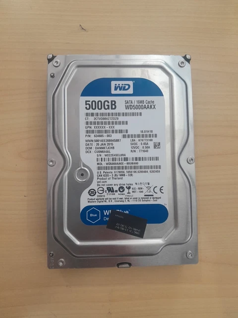 WESTERN DIGITAL WD Blue WD5000AAKX 751283-001 500GB SATA 3.5" HDD SALUTE 100% EUR 11,99 ...