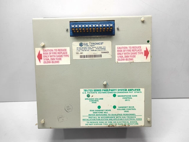 GAI TRONICS 723-001 Remote Handset Speaker Amplifier 69723-201 $543.78 - PicClick CA