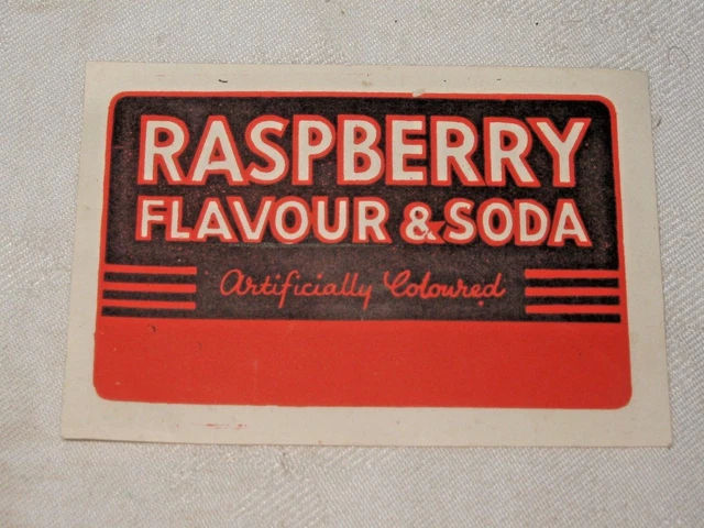OLD GENERIC 60'S Raspberry Flavour & Soda Cordial Soft Drink Bottle ...
