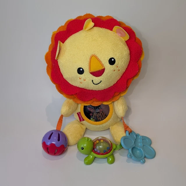 FISHER-PRICE LION ACTIVITY Toy CGN89 DJW80 Plush Rattle Mirror Teether ...
