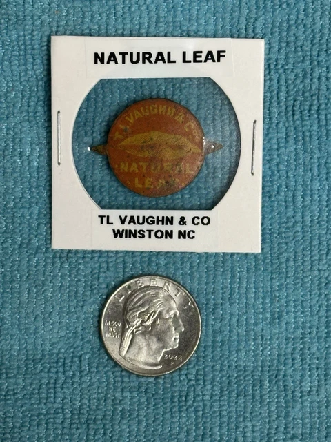 NATURAL LEAF TOBACCO Tag By TL Vaughn Tobacco Co. Winston NC $1.39 ...